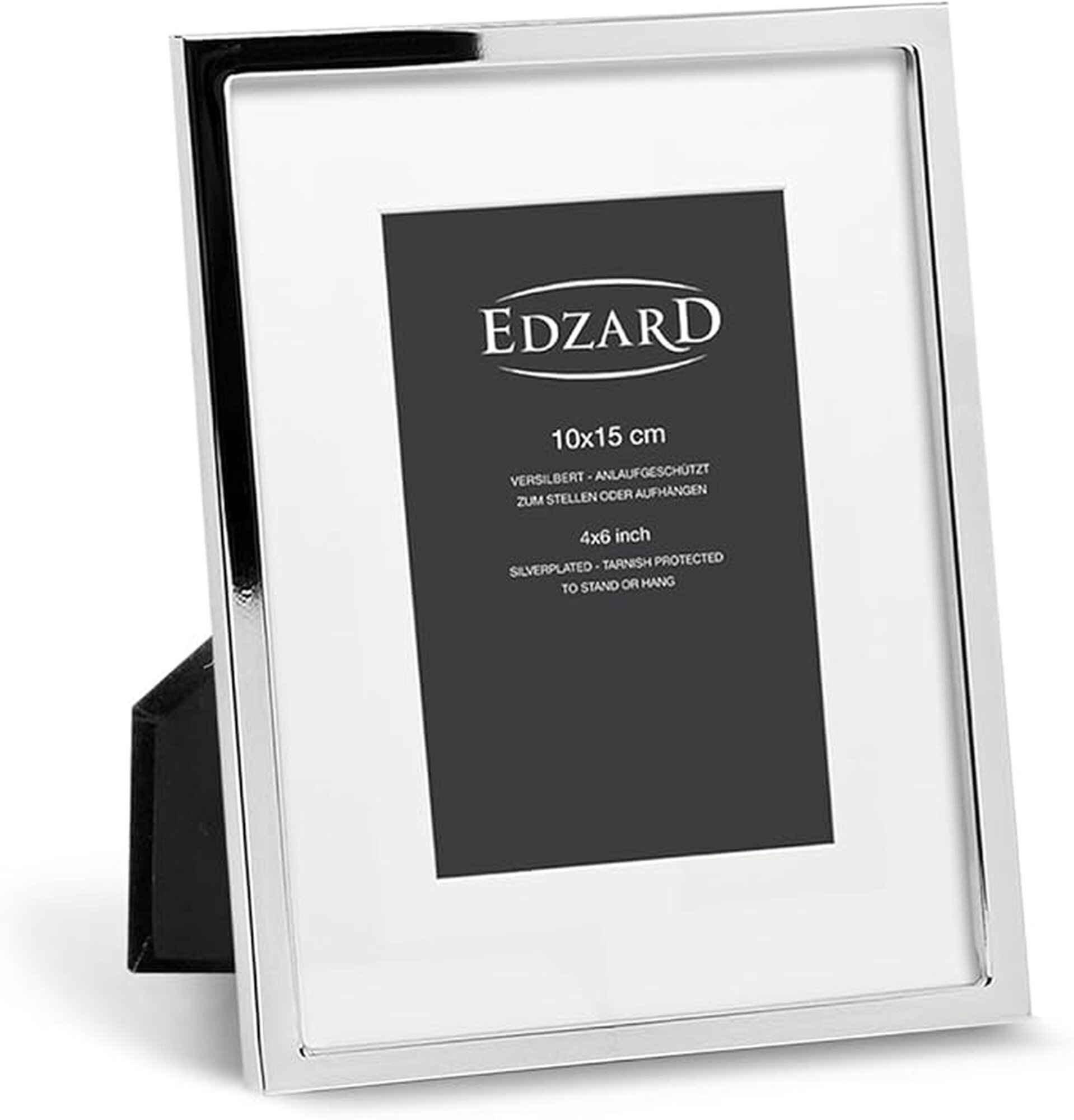 Рамка для фотографий Edzard Rivoli, размер 10х15 см, цвет серебристый, 4427_EDZARD
