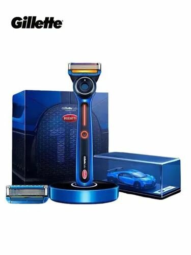 Бритва Gillette Heated Razor Bugatti Лимитированная серия мгновенный нагрев за 1 сек, 2 режима температуры (43C/50C), С моделями автомобилей