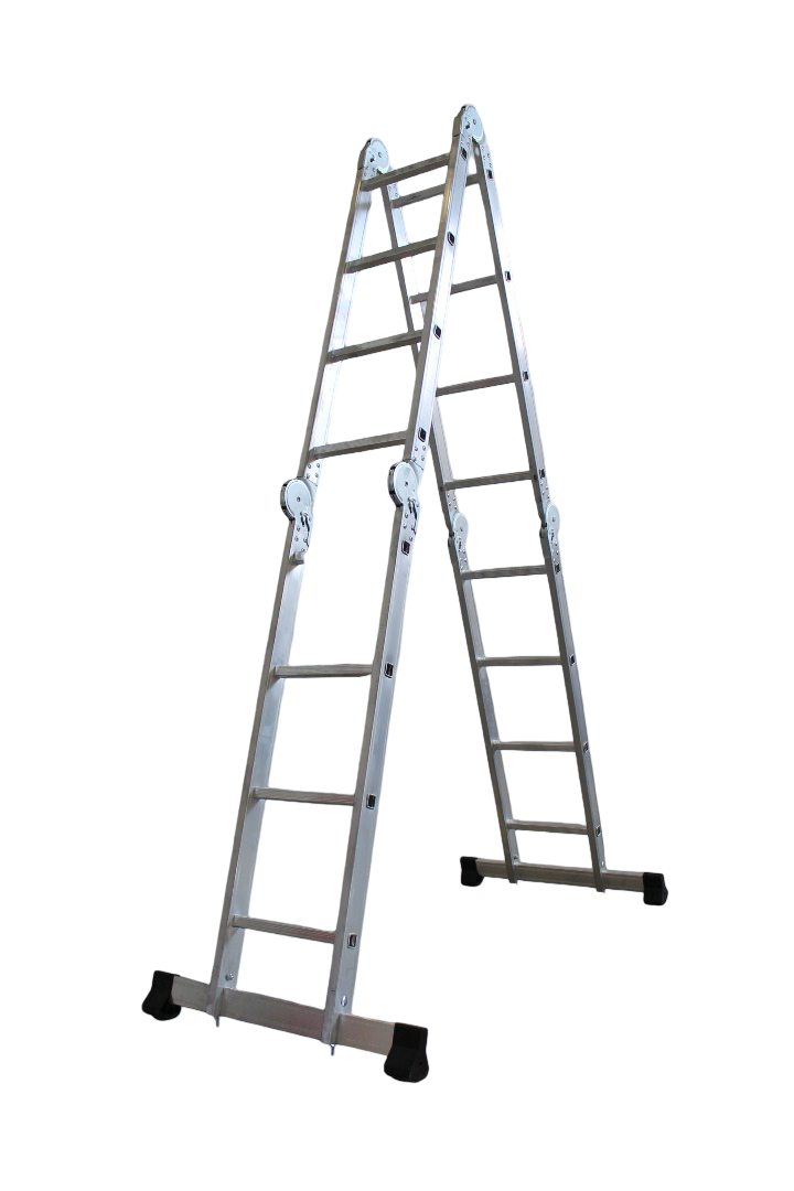 Лестница алюминиевая шарнирная ООО Альтернатива, рабочая высота 666 см, 5 ступеней