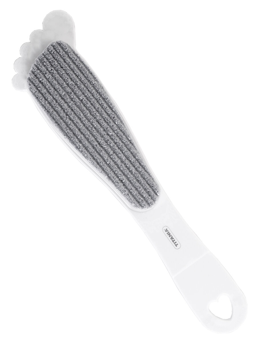 Тёрка для ног TITANIA "Ступня", с пемзой, двусторонняя, 235мм, серая