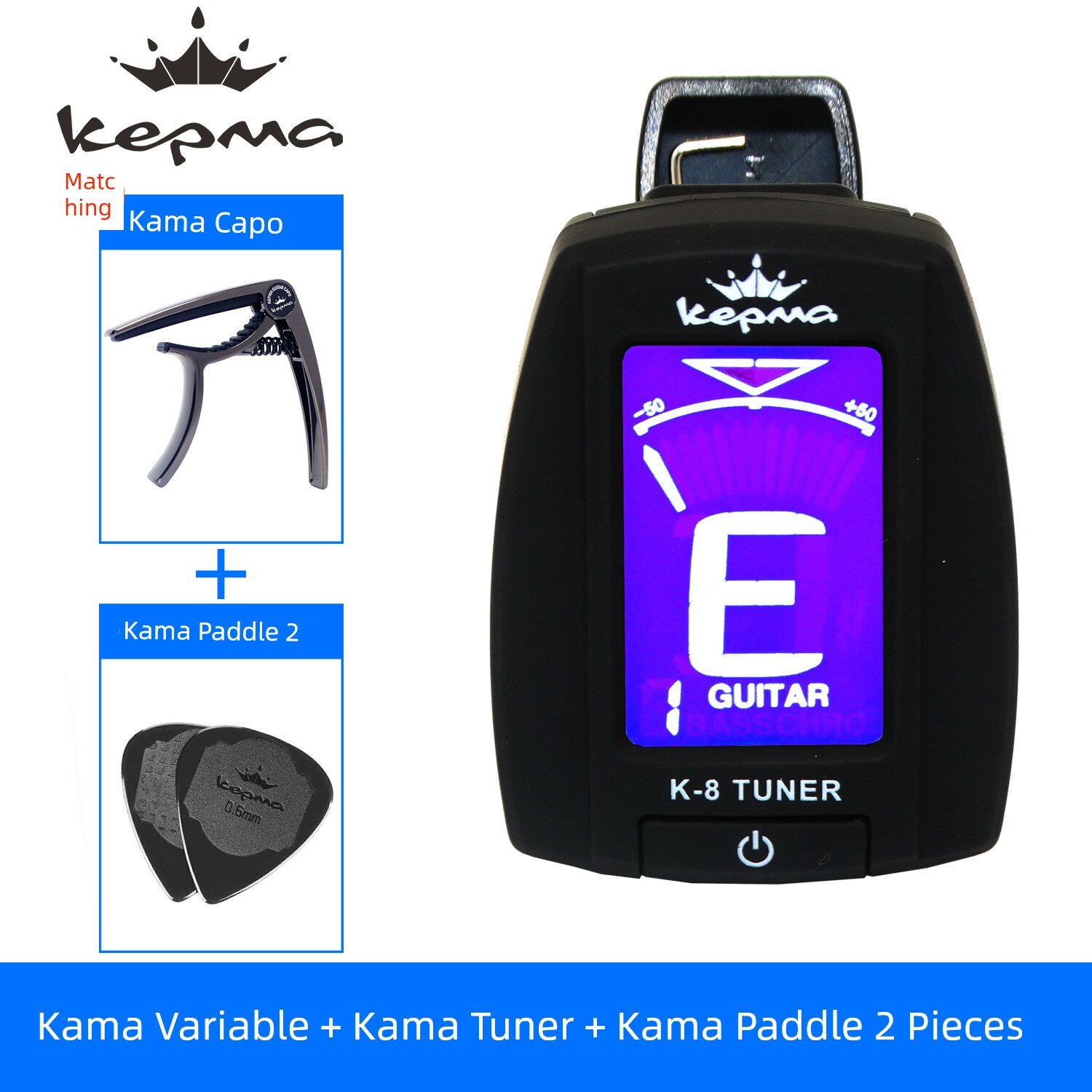 Тюнер Kamakano KEPMA для электрогитары и акустической гитары, клип-тюнер, тюнер для музыкальных инструментов Тюнер +