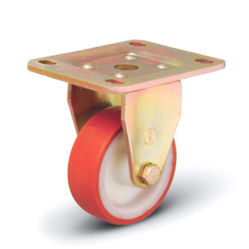 Колесо неповоротное EMES ED02-ZBP-125 (г/п 250кг, Ф 125мм), крепление платформа