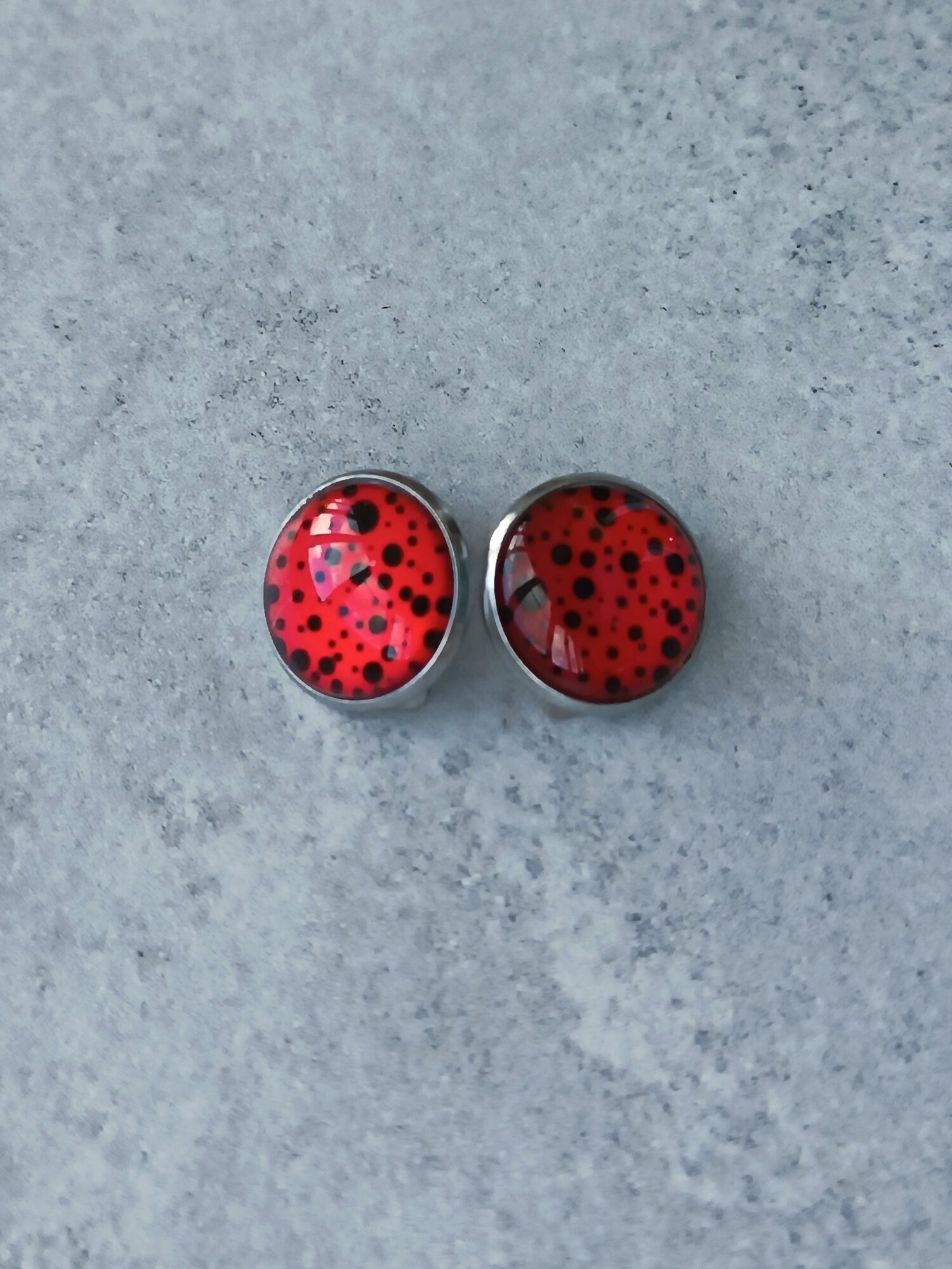 Серьги клипсы, стекло