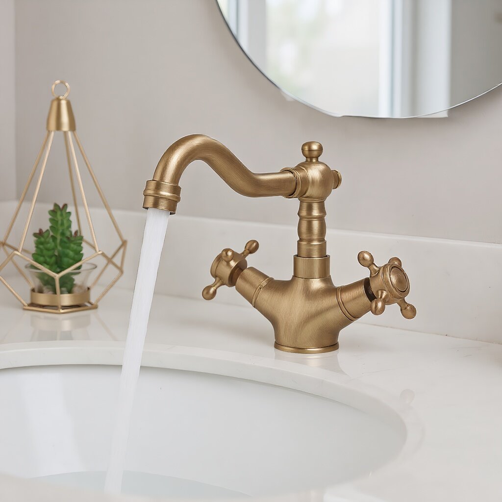 Смеситель для накладной раковины в ванную, ванны, с душем, душа, кухни, элегантный антикварный дизайн