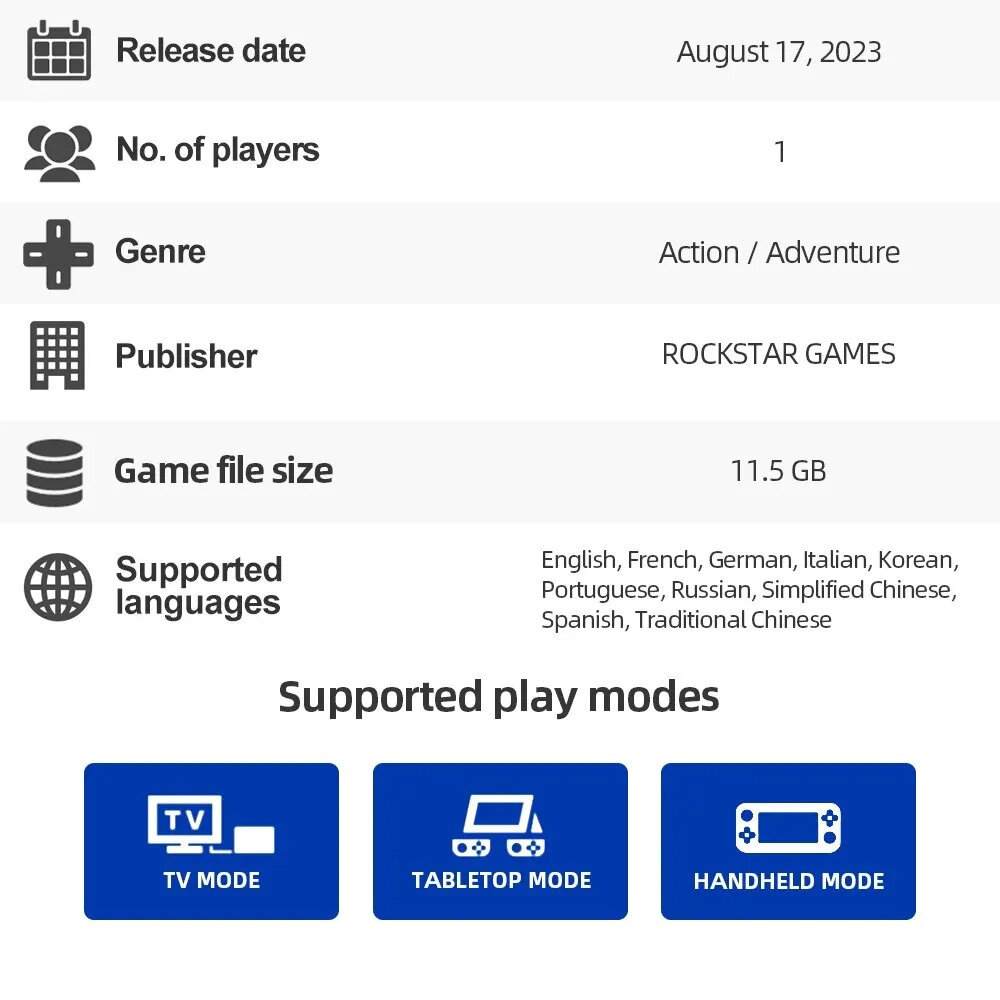 Игра для Nintendo Switch - Red Dead Redemption - картридж — фото 1