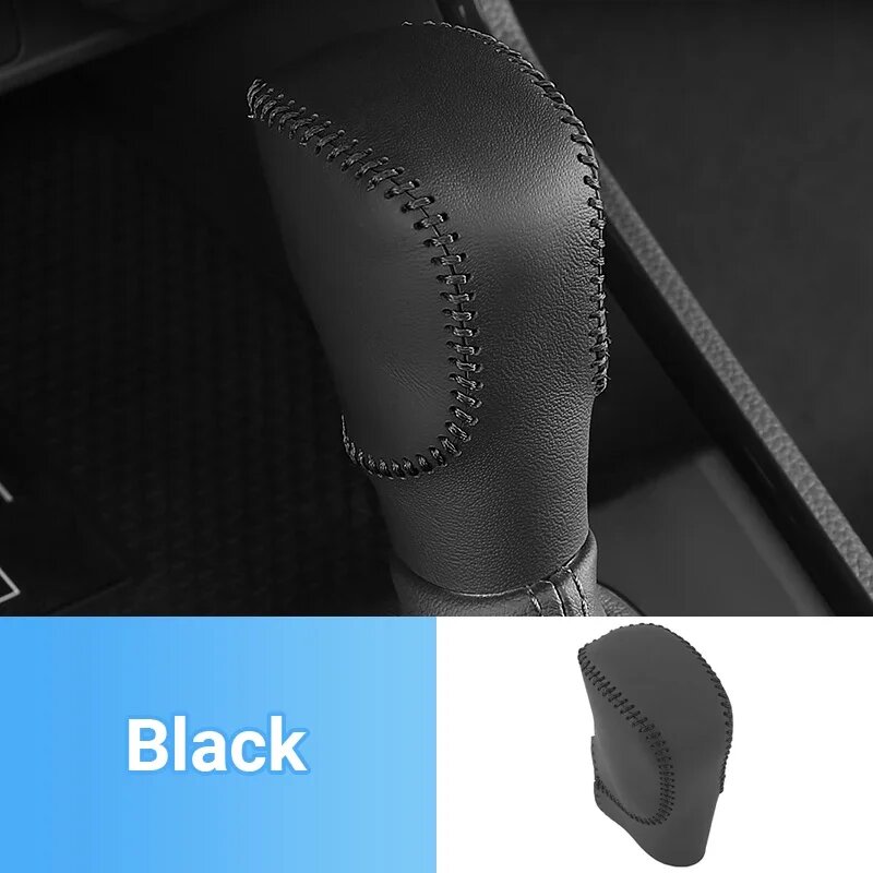 Накладка на рычаг КПП из искусственной кожи Black для Honda CRV 2023-2025