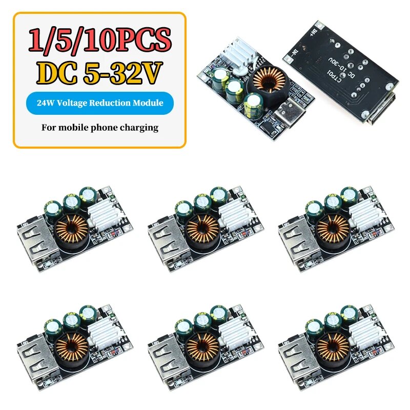 Зарядное устройство QC3.0 24Вт, TYPE-C, 10Pcs