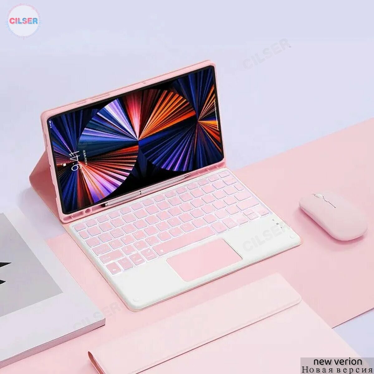 Чехол клавиатура для Honor Pad X9a 11.5" 2025, ELN2-W29/L09/L29 Русская раскладка, с подсветкой и тачпадом и мышью