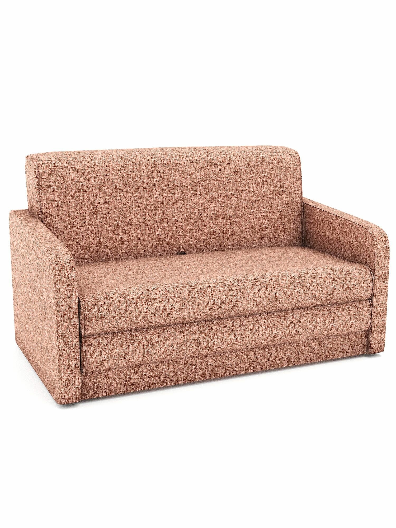 Диван раскладной двуспальный 140 см, мягкие локти, флок №70 / олмп