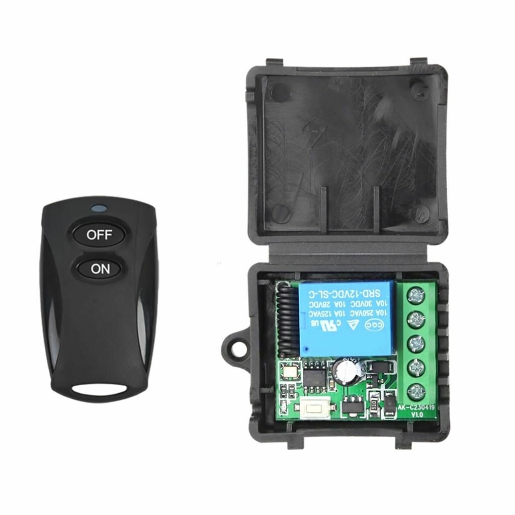 315МГц 433МГц RF 12В Беспроводной Модуль 1КН Для Двери Гаража, Черный