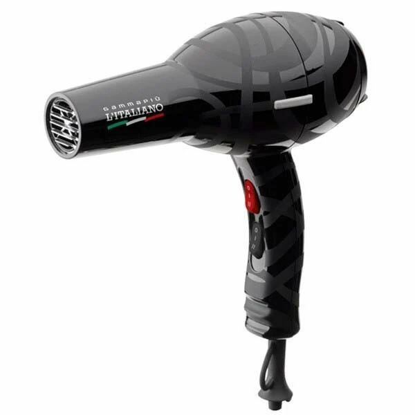 Фен Gamma Piu L'Italiano, мощность 2000Вт, 3 температурных режима, 2 скорости, черный