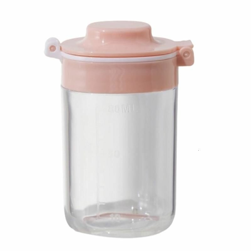 Контейнер для хранения детского молока с двойной крышкой, надежное уплотнение, легкий для прогулок, Розовый цвет
