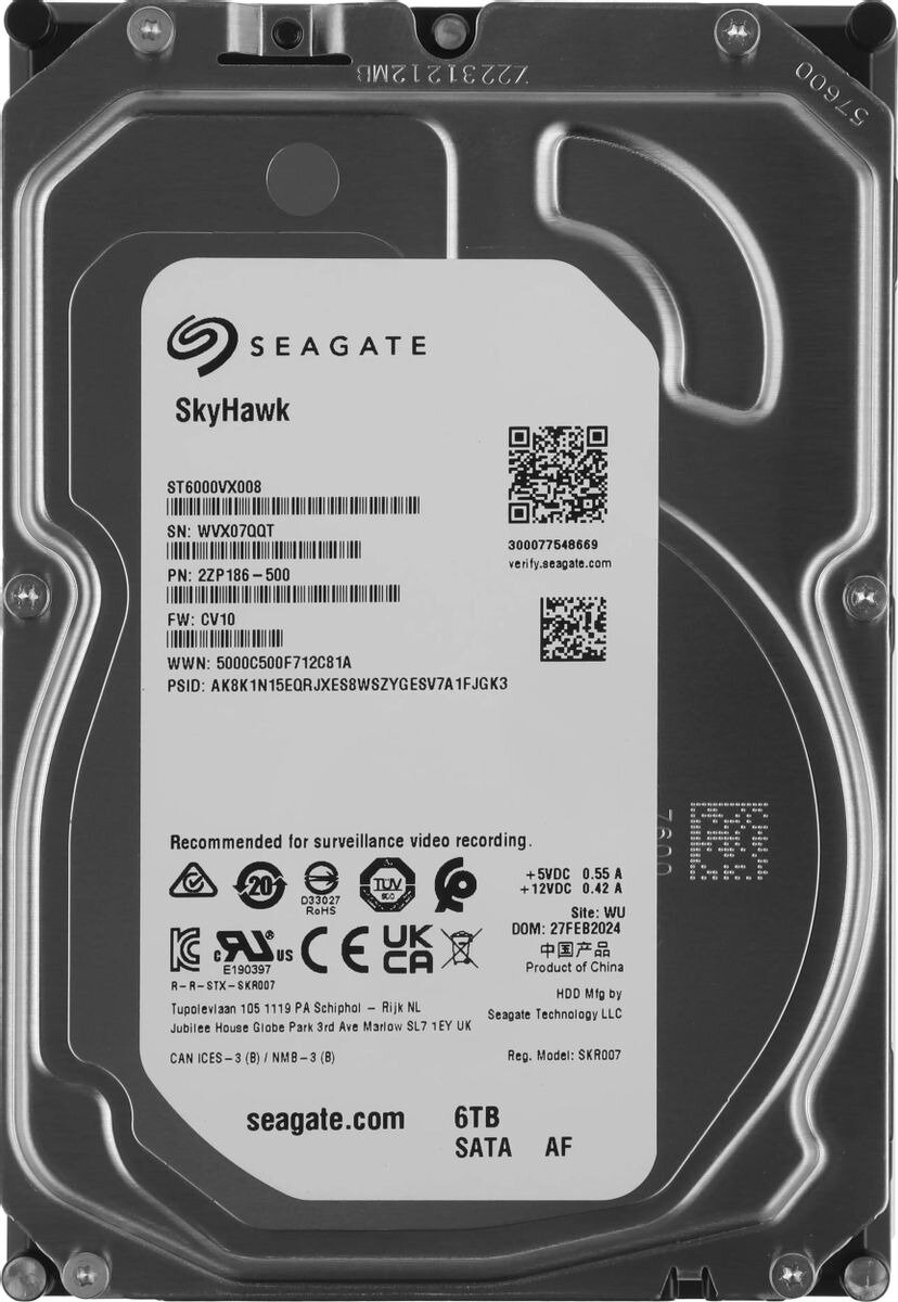 Жесткий диск SEAGATE ST6000VX008 SATA 6TB 5400RPM 6GB/S 256MB