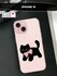 Чехол на Apple iPhone 15 / Айфон 15 с принтом Черный котик с бантом, прозрачный