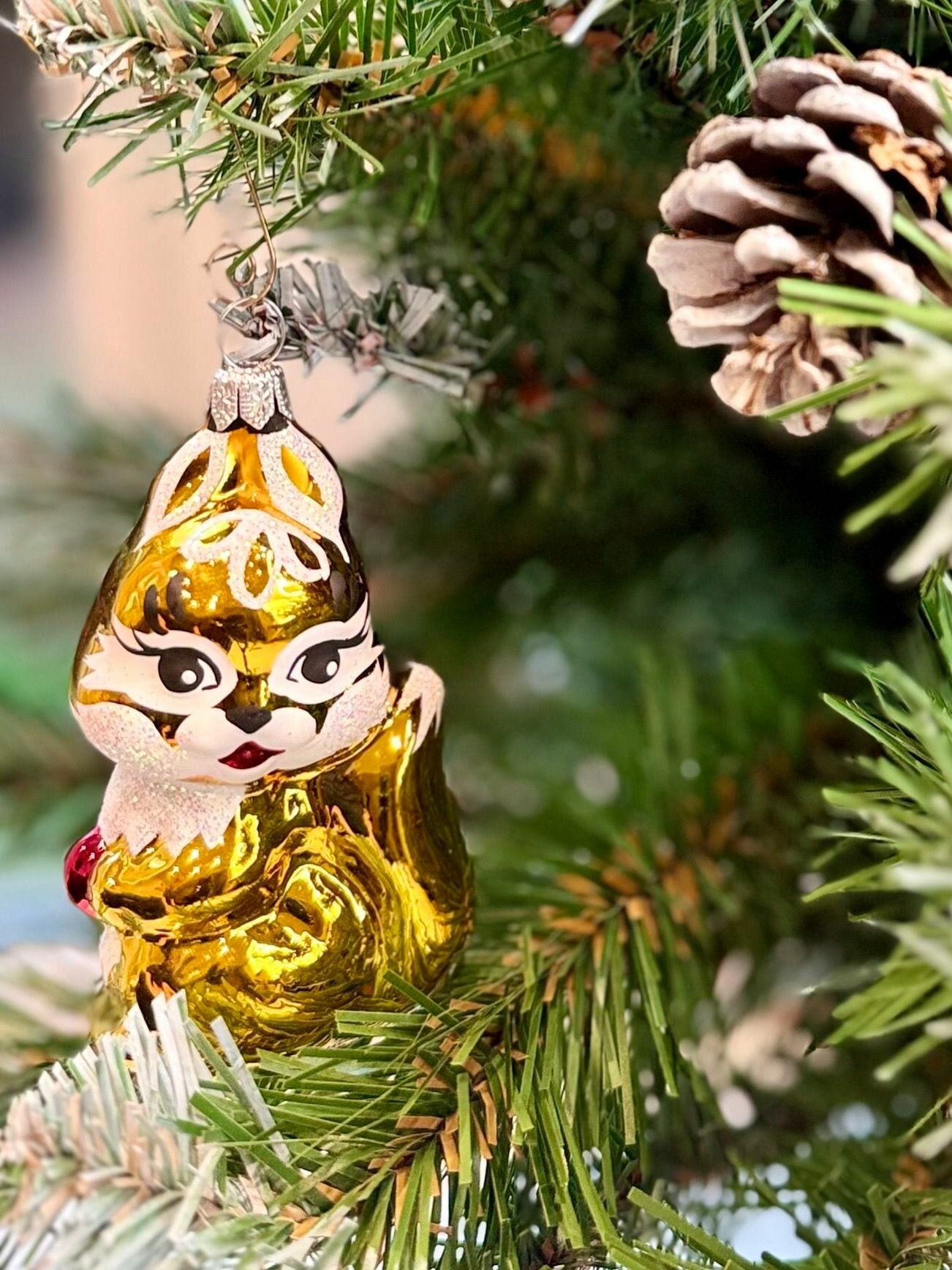 Елочное украшение "Белочка" 8см