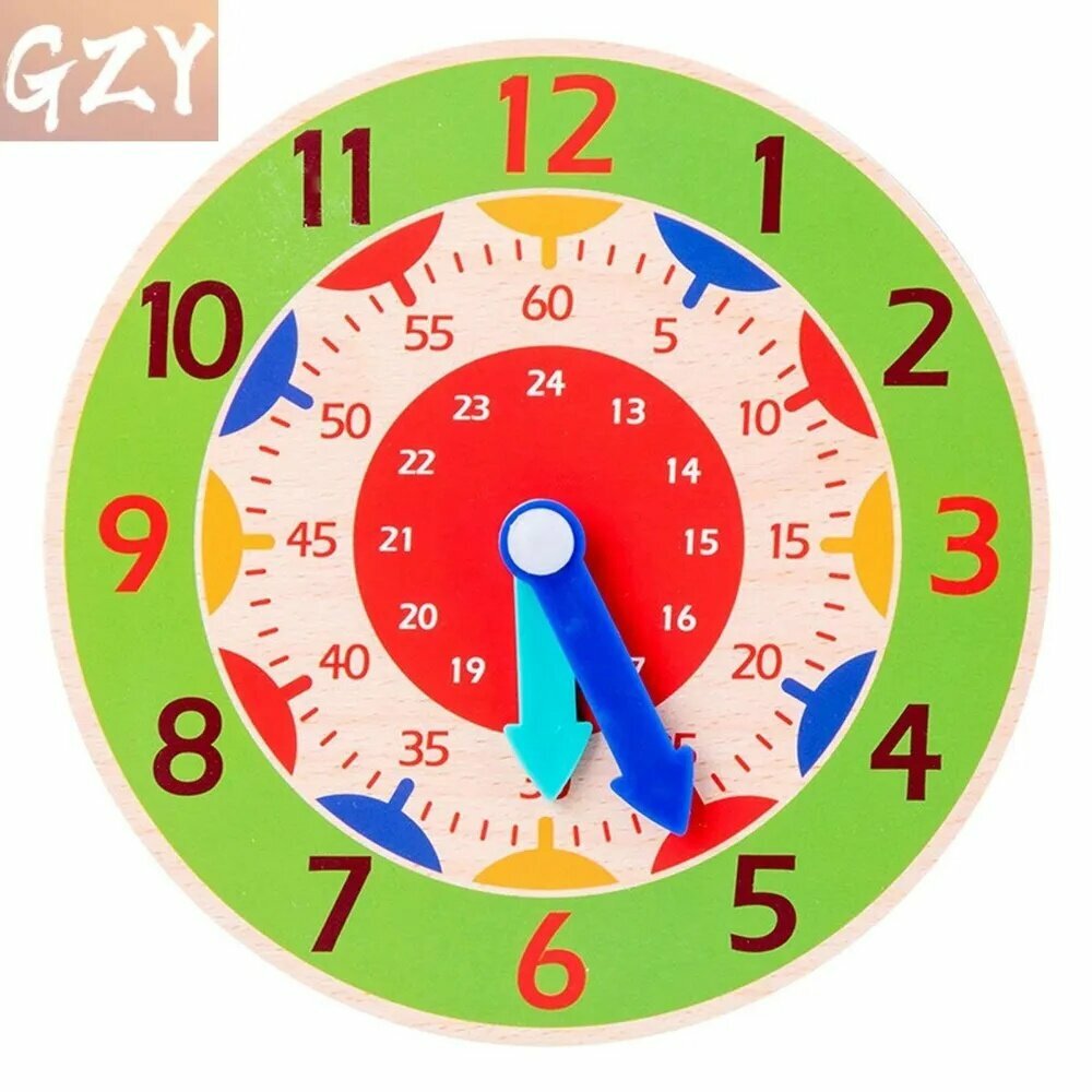 Головоломка, Развивающие цифровые игрушечные часы для раннего развития-Трава зеленая