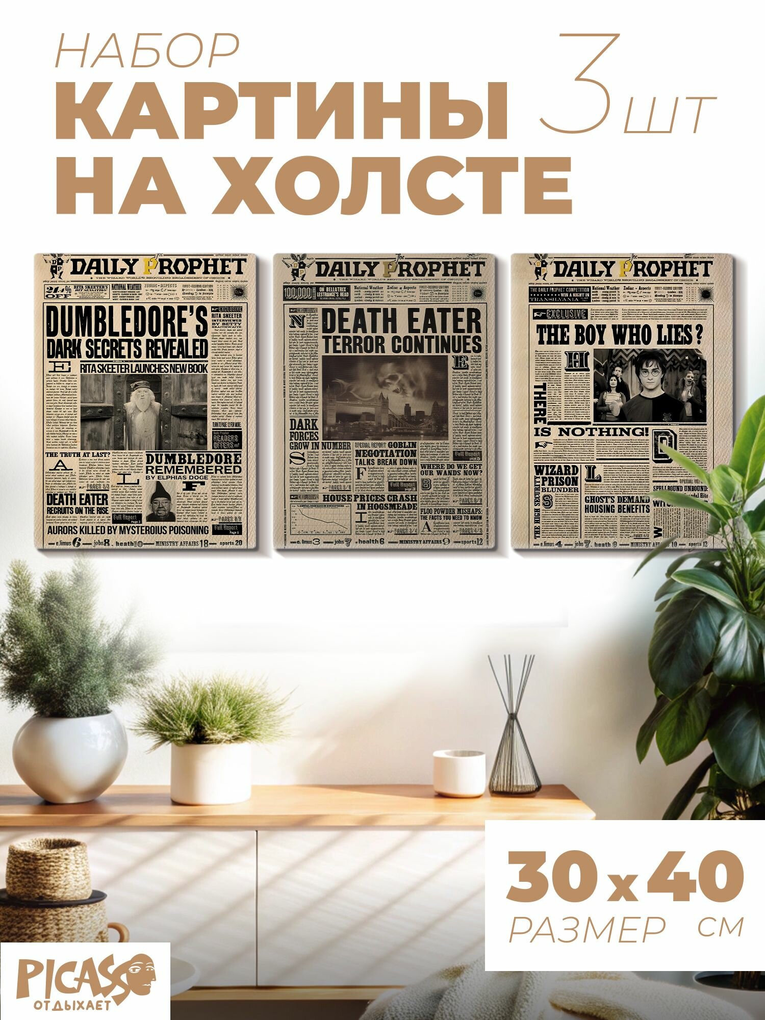 Картины на стену интерьерные Гарри Поттер