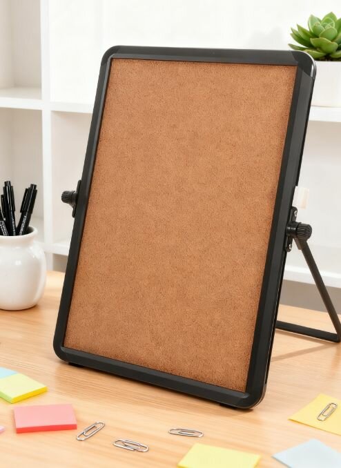 Креативная пробковая доска с крючками и держателем для офисов и учебных заведений