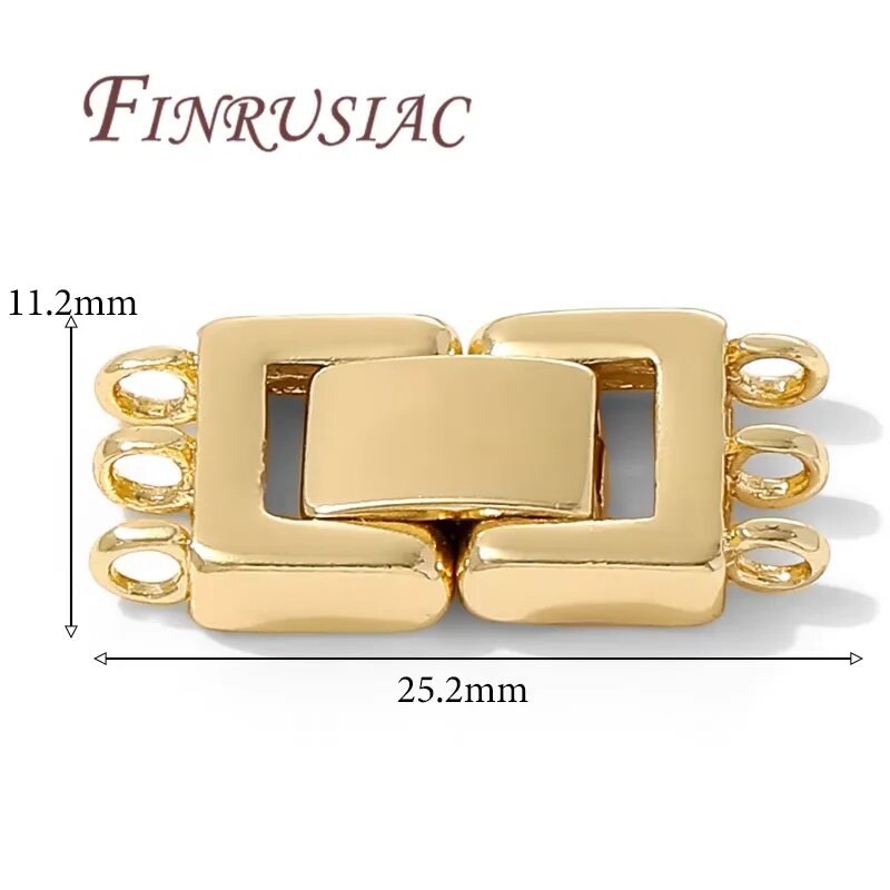 Замки для браслетов FINRUSIAC позолоченные 2 piece, 18k Gold Plated