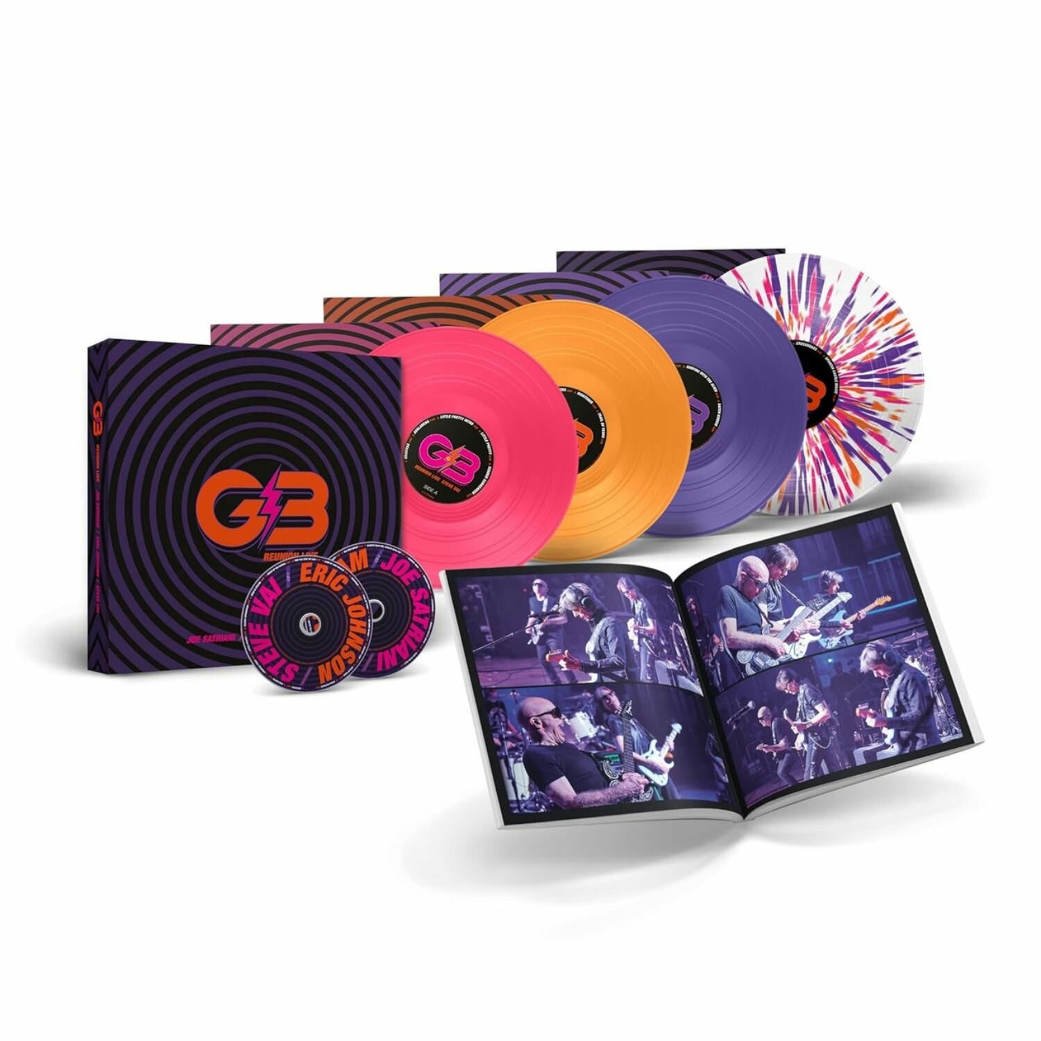 Виниловая пластинка G3, Joe Satriani, Steve Vai, Eric Johnson - G3 Reunion Live, 4 x Vinyl, LP, 2 x CD, Album