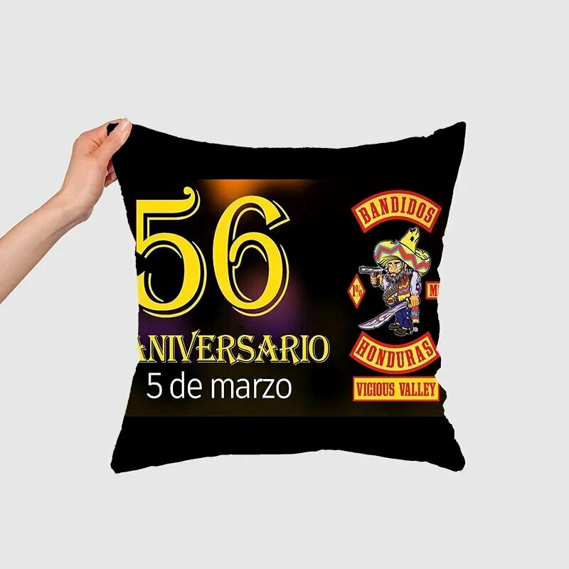 Наволочка Bandidos Honduras 56 aniversario 45x45 см