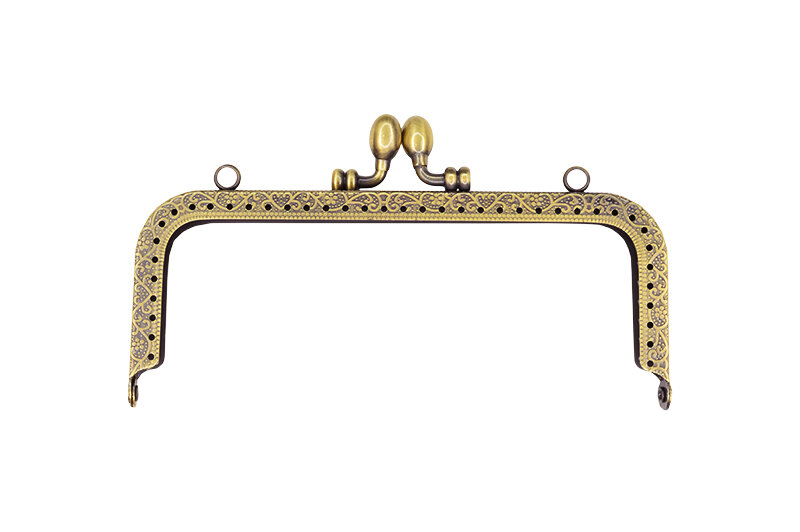 Фермуар (замок для сумочки) 150х85х12мм, цвет античная бронза, железо, 1006-003, 1шт