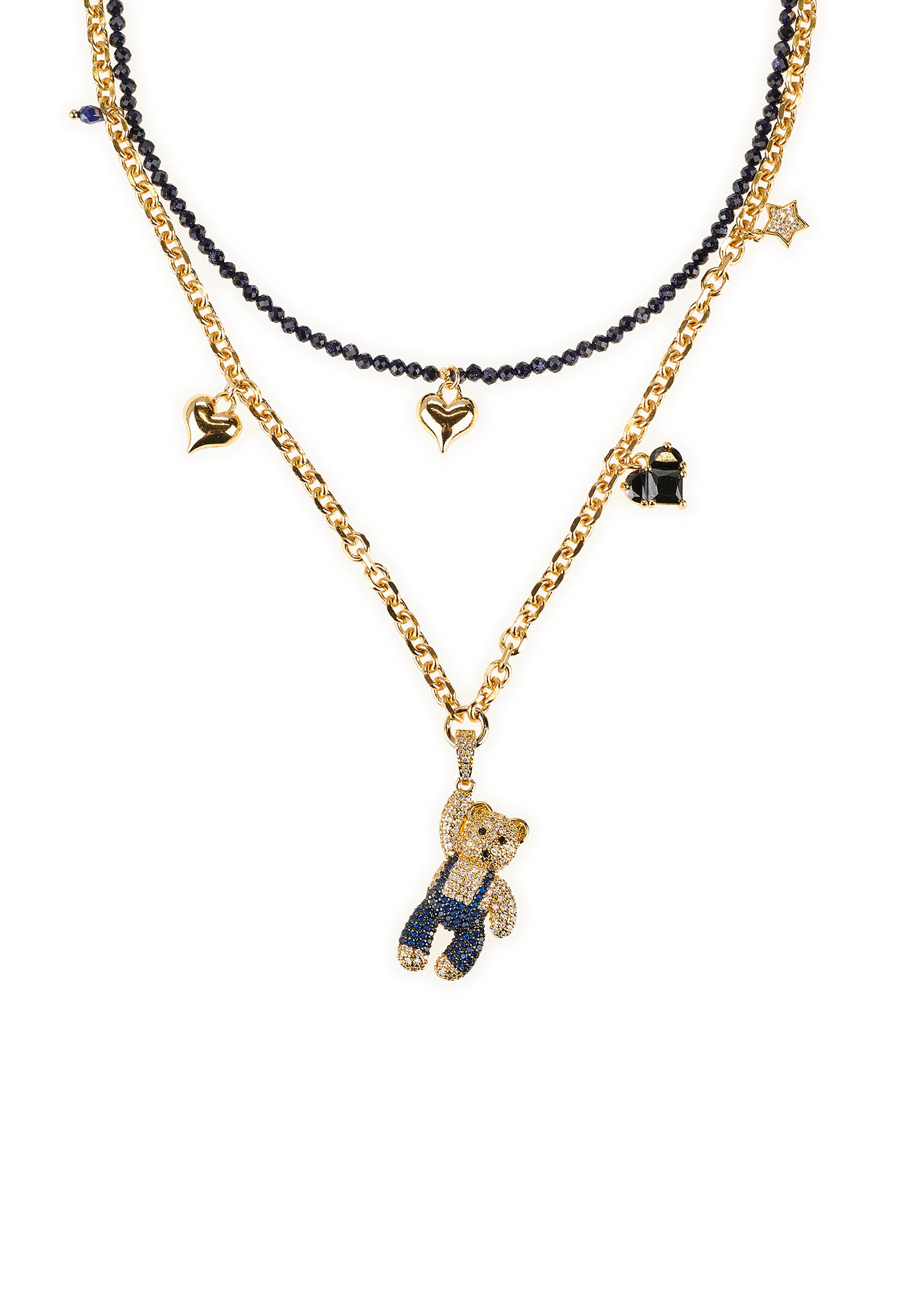 Колье, авантюрин, циркон