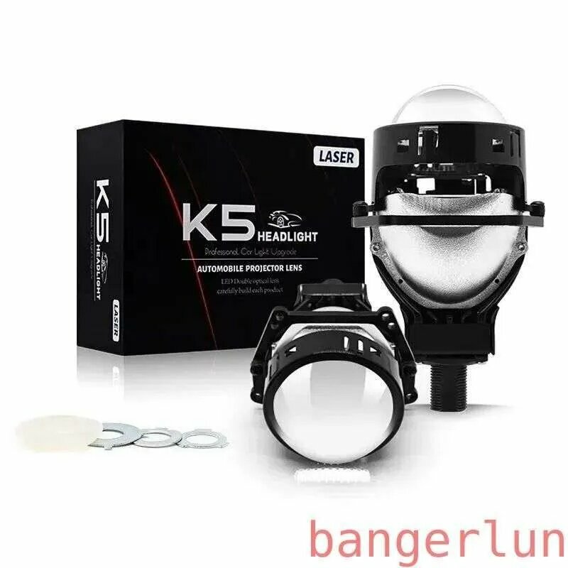 Фары автомобильные, 2 шт, арт. K5 супер лазер, 3 дюйма, Bi led модули в фары автомобиля с простой установкой 55W/65W/12V / В комплекте 2 шт.
