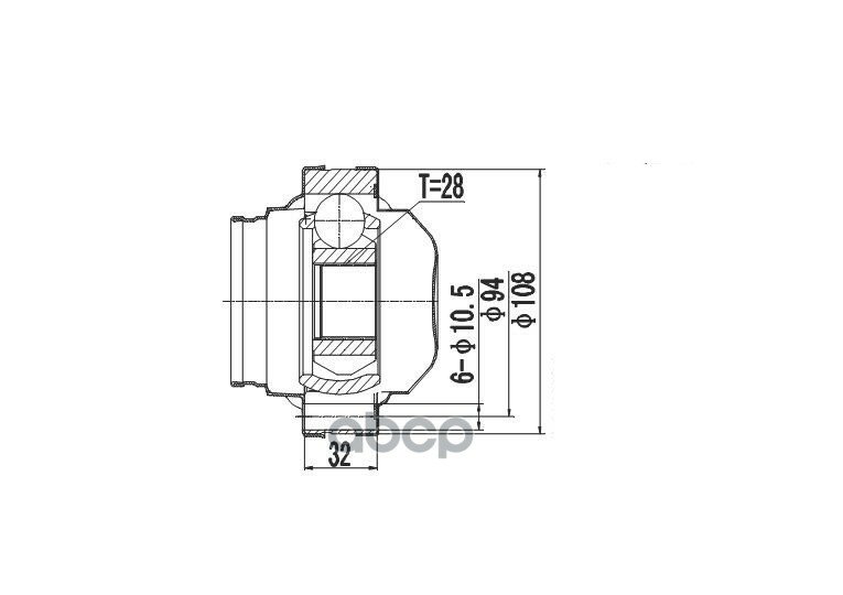 ШРУС внутр. VW Transporter T4 1990-2003 S&K арт. SKCJ2009
