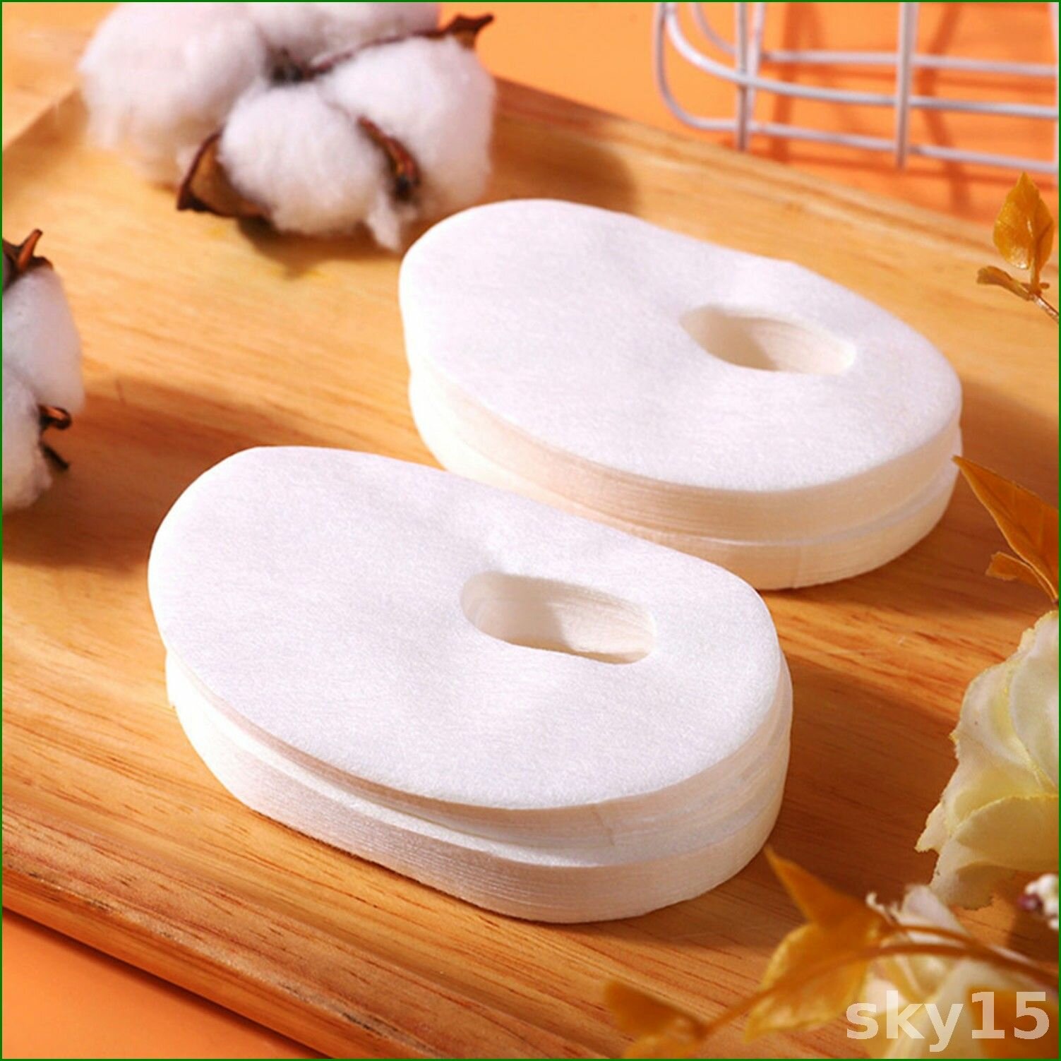 Белые бумажные сухие патчи для глаз из растительных волокон, набор 1000 штук для косметического ухода