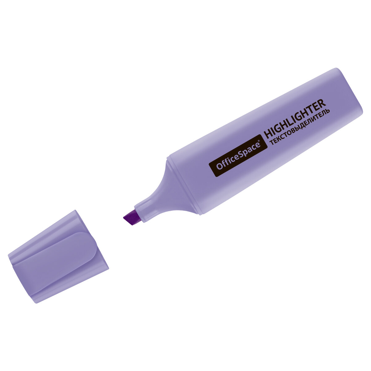 Комплект 48 шт, Текстовыделитель OfficeSpace пастельный цвет, фиолетовый, 1-5мм