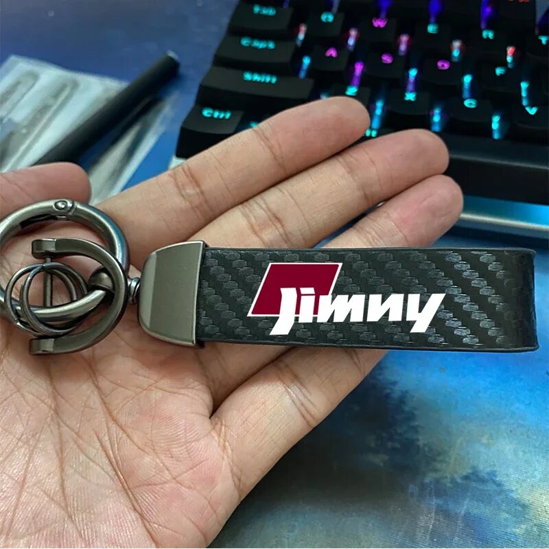 Аксессуары для Suzuki JIMNY, брелок для ключей с текстурой углеродного волокна, брелок для ключей автомобиля, брелок для ключей, JIMNY