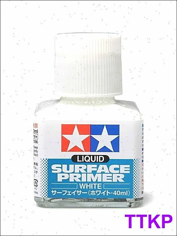 Tamiya 87096 Грунтовка жидкая, белая (для пластика, металла, дерева), 40мл