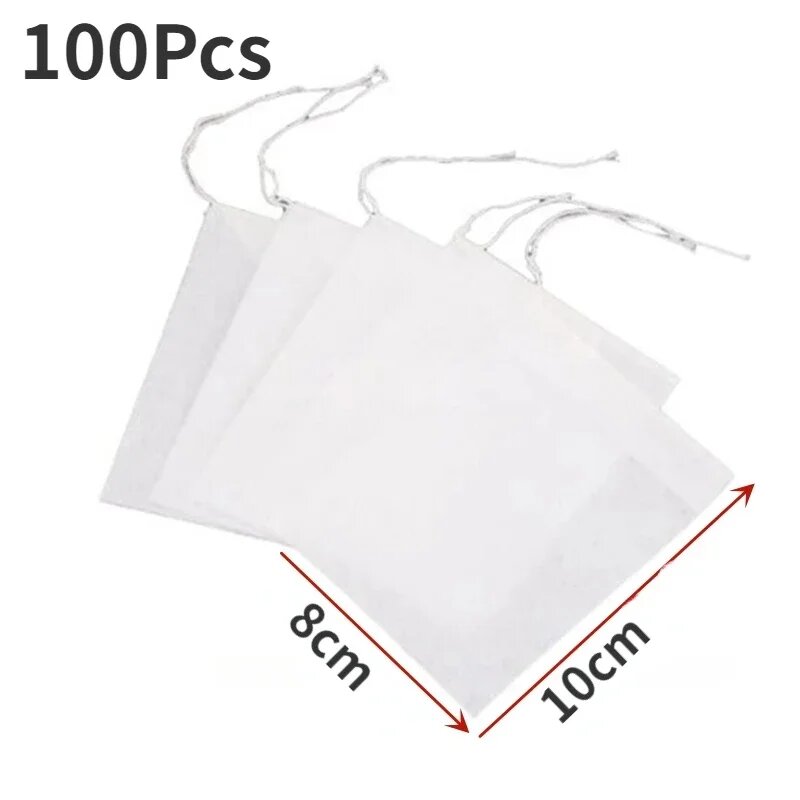 Одноразовые чайные пакетики из нетканого полотна 100 шт 8x10cm-100pcs