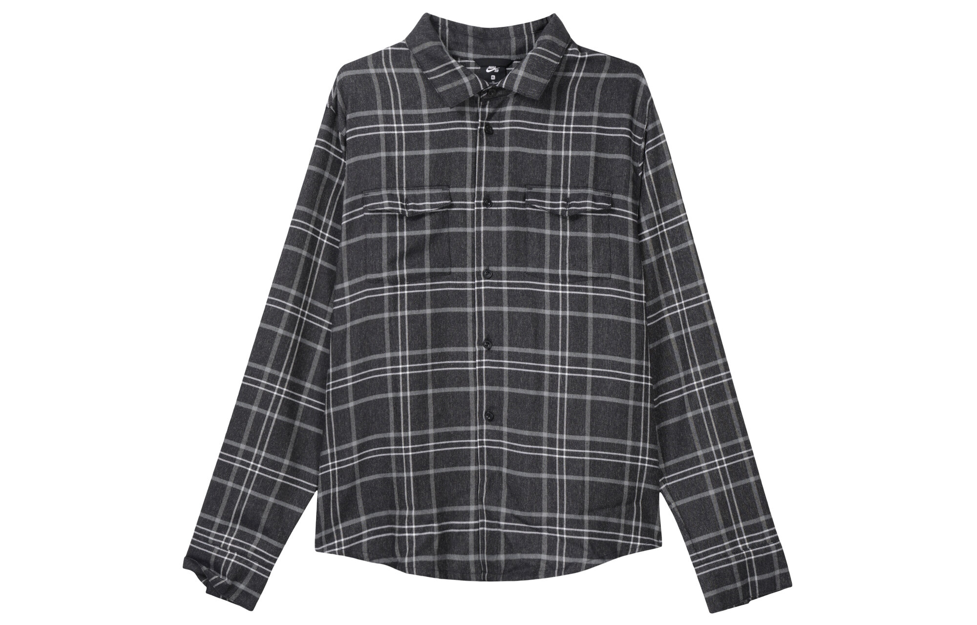 Рубашка мужская Nike 7347971 черная с лацканами классический крой офисный стиль XXL EU