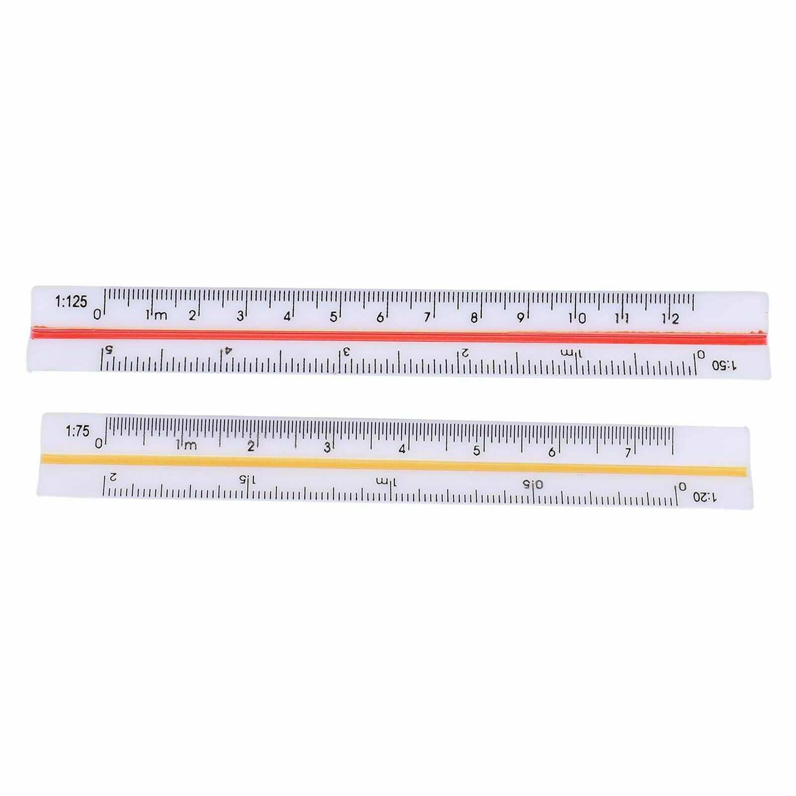 Набор из 2 архитектурных линеек 12,5 см, пластиковых, небольших, карманных, для инженеров, архитекторов, инженерных измерительных инструментов
