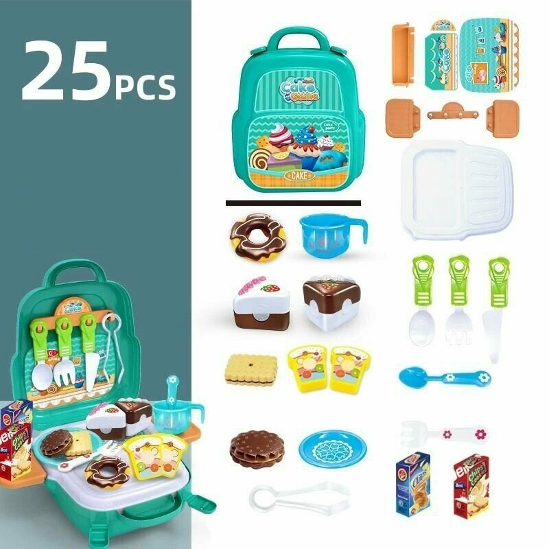 Детский рюкзак игрушка набор с разнообразными инструментами для обучения торт