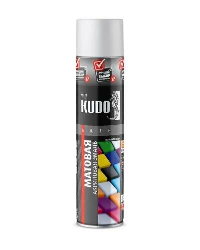 Краска-аэрозоль KUDO акриловая, белая RAL 9003, матовая, 800 мл
