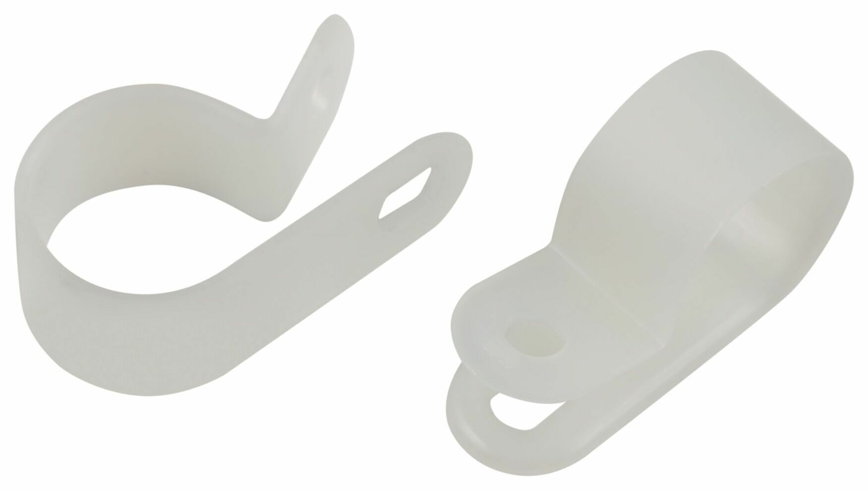 Скоба кабельная Эра нейлоновая под винт 5 мм, NO-225-262 белая, 50 шт