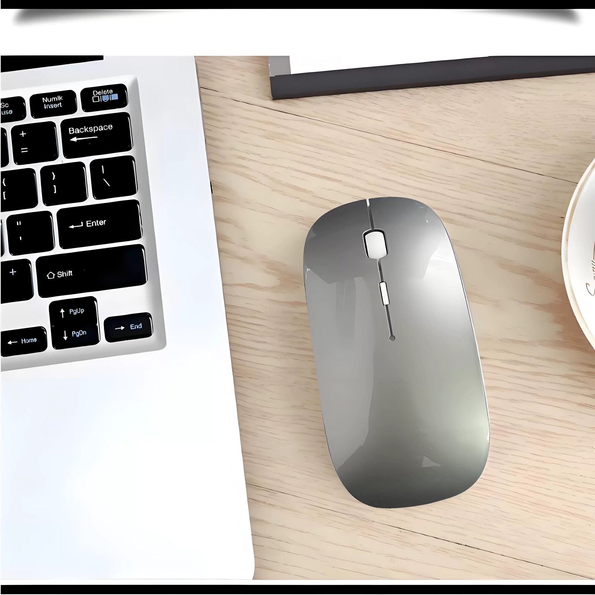 Беспроводная Bluetooth-мышь для ноутбуков Apple MacBook Pro, бесшумная, для моделей M1, M2, M3 (новая модель) Серый