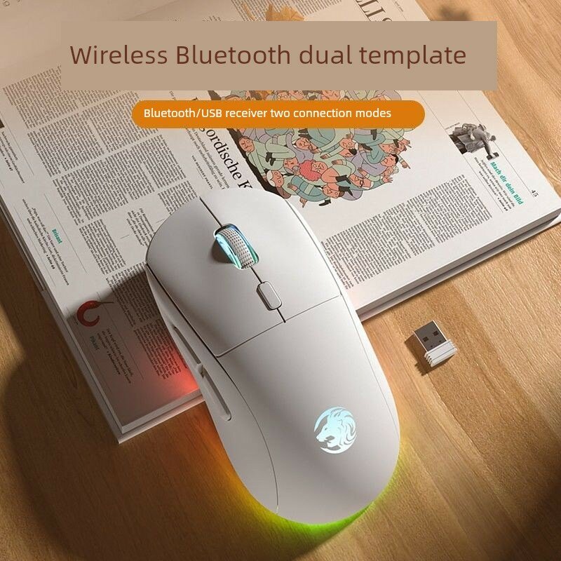Беспроводная Bluetooth-мышь Forerunner 301, двухрежимная, бесшумная игровая RGB, перезаряжаемая, офисный, специальный