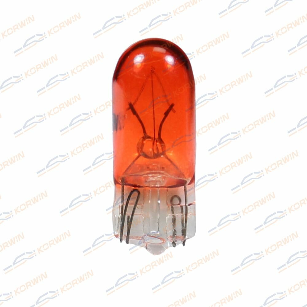 Лампа накаливания (WY5W (T10) 12V 5W W2,1x9,5d ORANGE) (уп. 10 шт.)