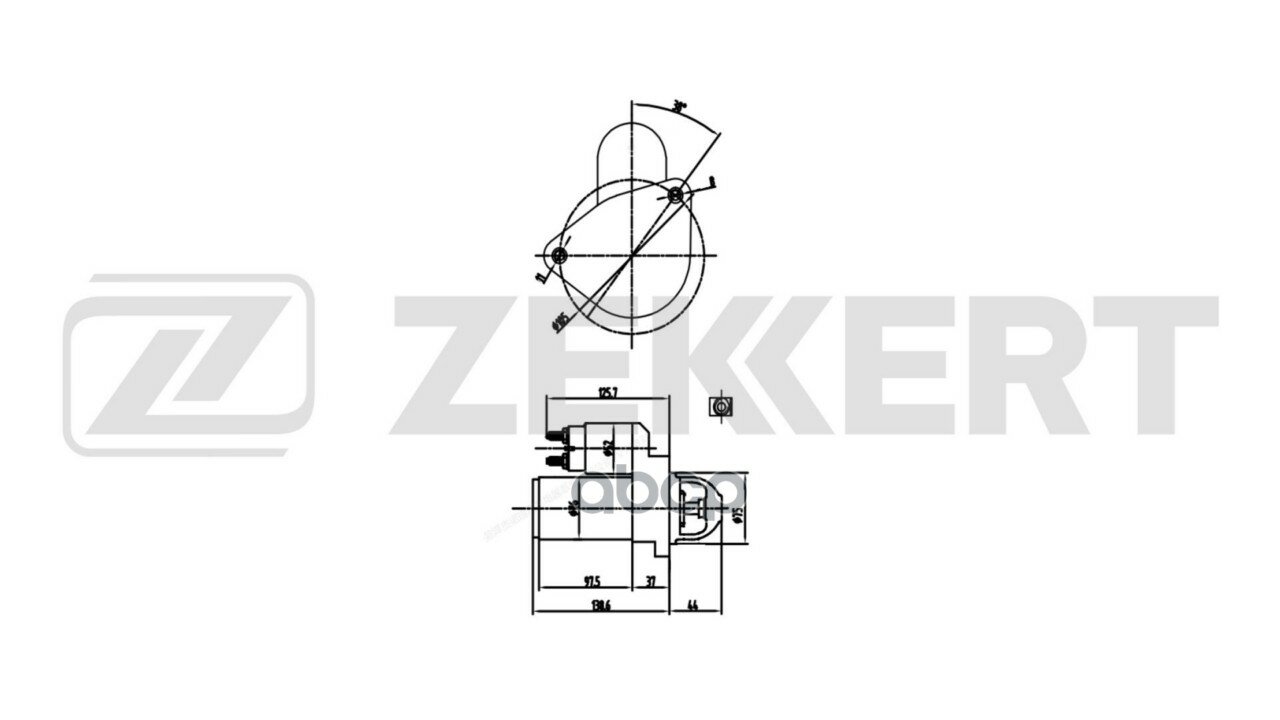 Стартер Chevrolet Spark 05- Matiz (M200 M250) 05- Suzuki Wagon R+ (EM) 98- Daewoo Matiz (M100 M Zekkert арт. an-1075