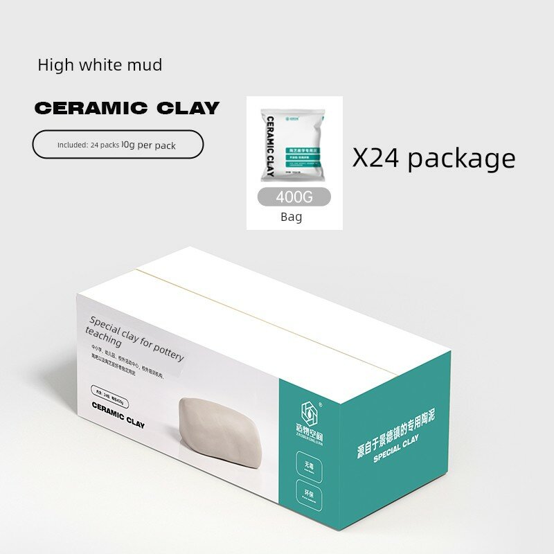 Креативная глина, фарфоровая глина, высокобелая глина из Цзиндэчжэня, сверхбелая глина, глина для обучения гончарному