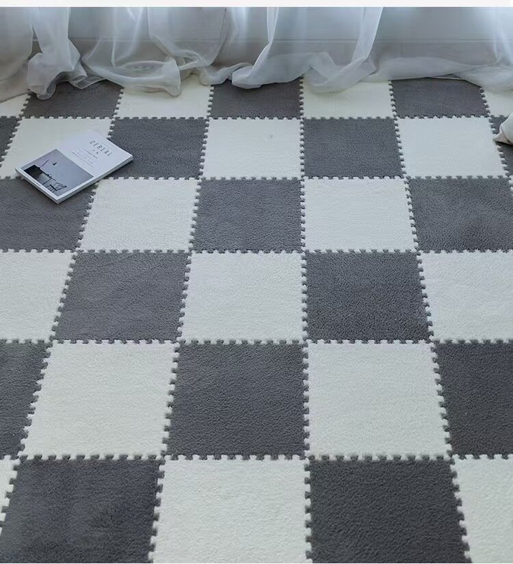 Плитка ПВХ для пола модульная, легко моется, простая укладка зубцами, универсальная напольная плитка для дома и офиса 30*30*1cm 10 шт