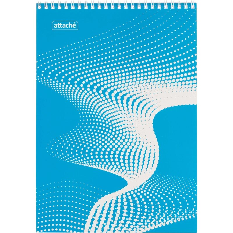 Блокнот А4,40л, клетка, метал. гребень, цв. обложка Forma