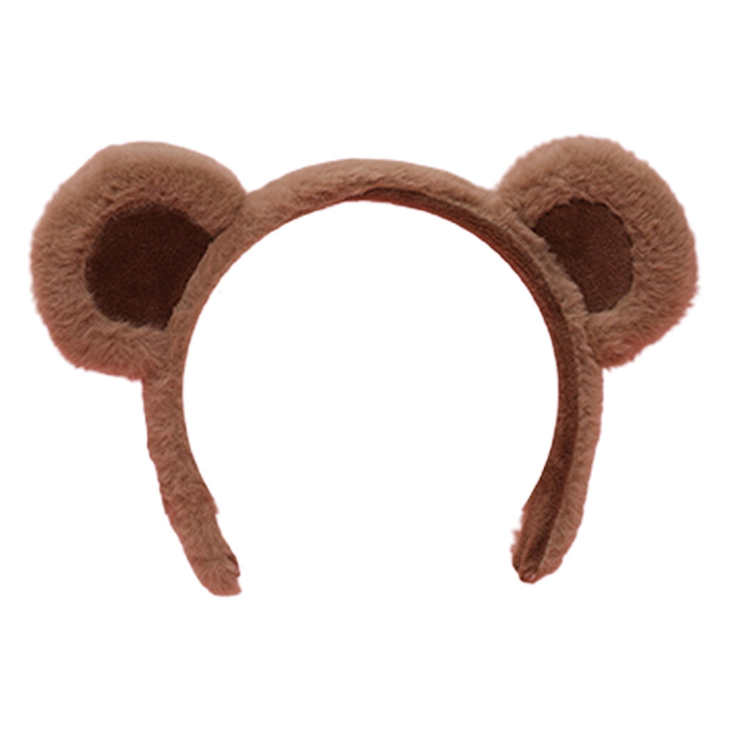 Cute Plush Hair Hoop Animal Bear Ears Headwear Furry Headbands Cute Headpiece Anime Fancy Dress Animal Accessories