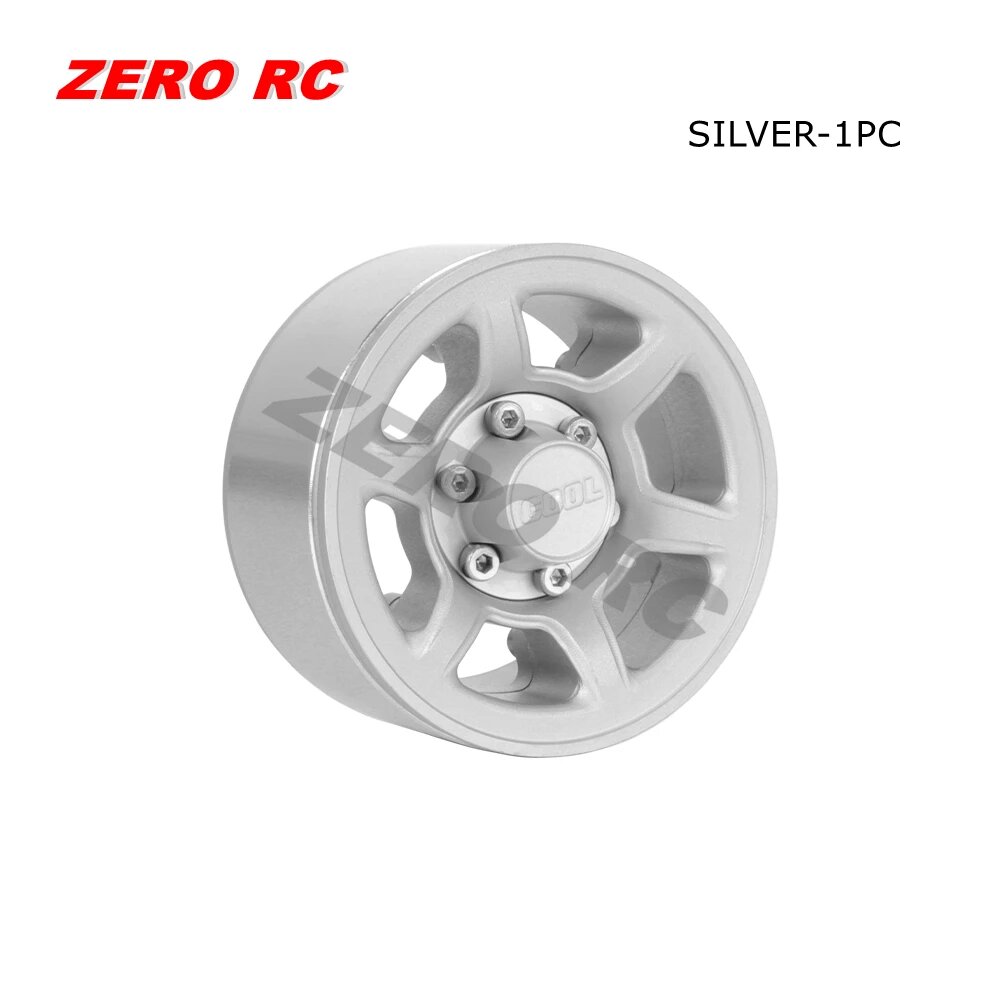 Колеса RC 1.55 дюйма, серебряные, Beadlock