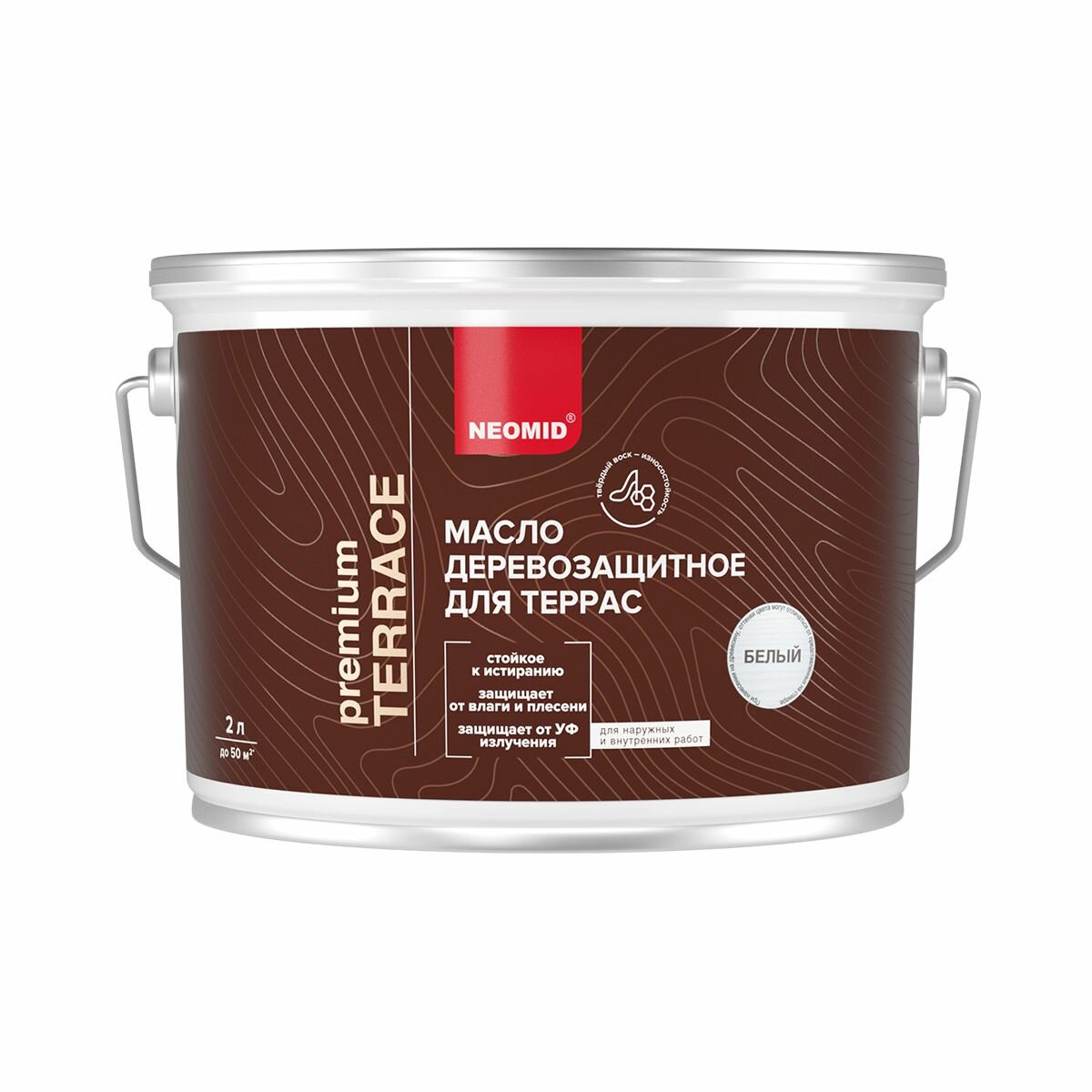 Масло для террас Neomid TERRACE, деревозащитное, белый, 2 л