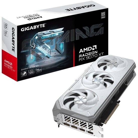 Видеокарта Gigabyte Radeon RX 9070 XT GAMING OC ICE 16G